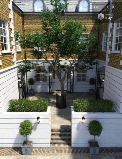 London Courtyard › daz studio