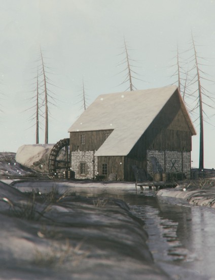 Cabin In The Snow › daz studio