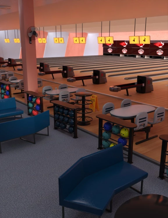 FG Bowling Alley Scene › daz studio