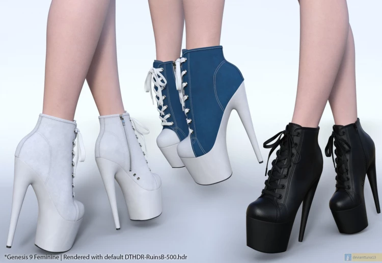 High Heel Platform Sneakers for G8F&G9 › daz studio