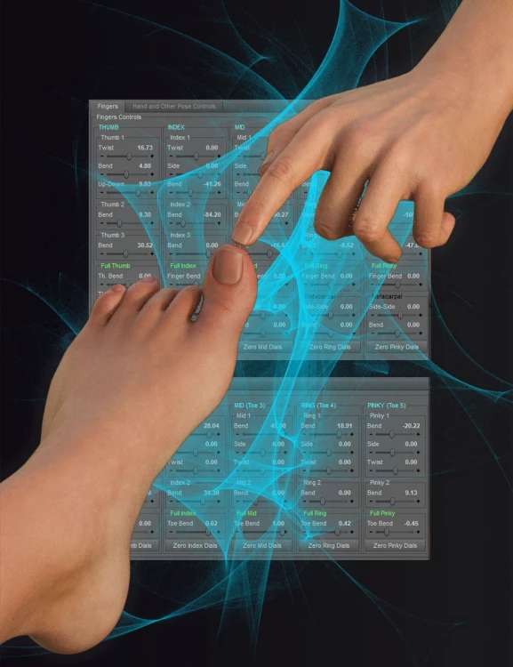 Universal Hands And Feet Control › daz studio