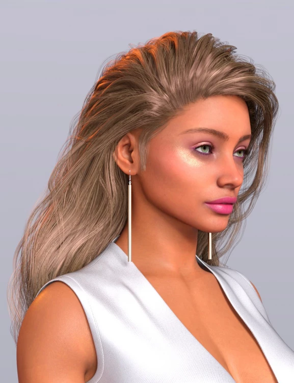 Eden Girls Messy Hairstyle for Genesis 9 › daz studio