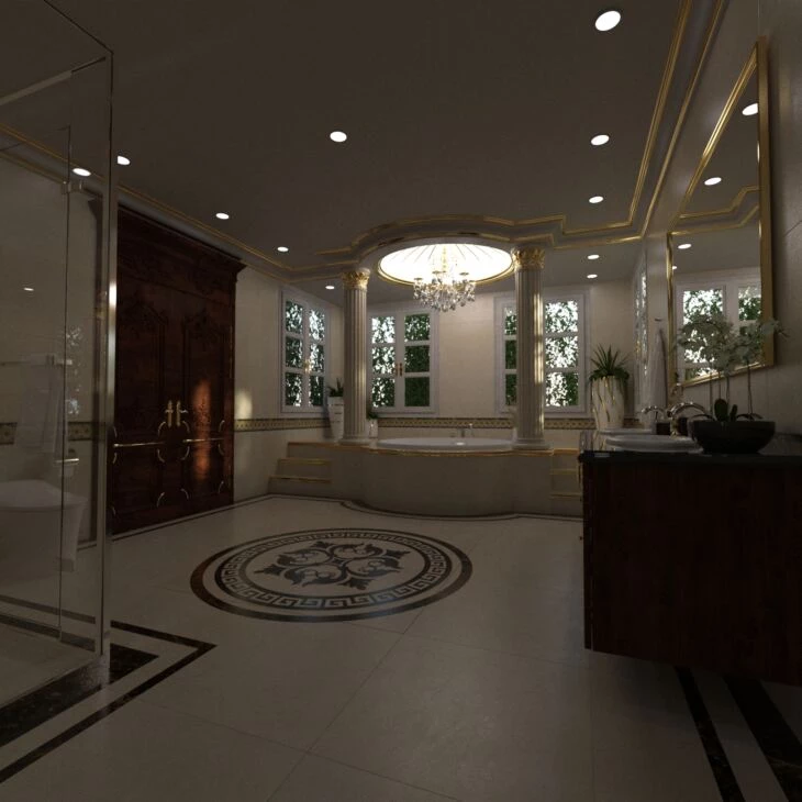 Elegant Bathroom › daz studio