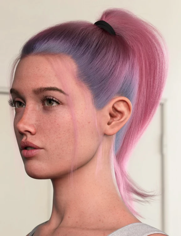 dForce Strand-Based Flirty Casual Ponytail Hair Color Expansion › daz ...