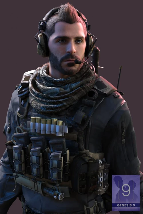 COD John 'Soap' MacTavish for Genesis 9 › daz studio