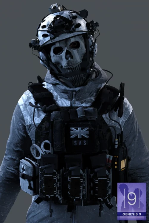 COD Simon 'Ghost' Riley for Genesis 9 › daz studio