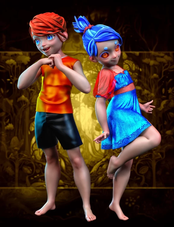 FPE Toon Alternate Textures for Young Anime Heroes › daz studio
