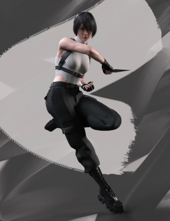 KuJ Ninja Poses for Genesis 9 › daz studio