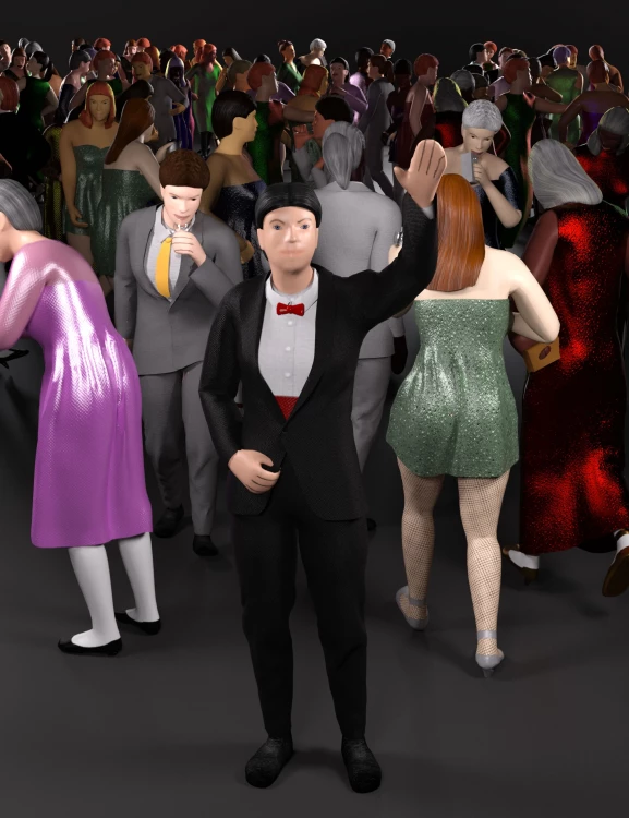 LowPoly Crowd Creator Expansion: Dinner and a Show › daz studio