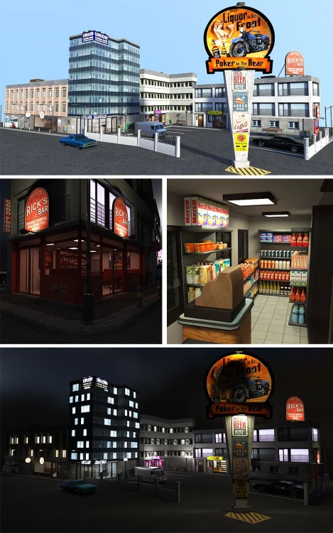 Suburban Block for Daz Studio › daz studio