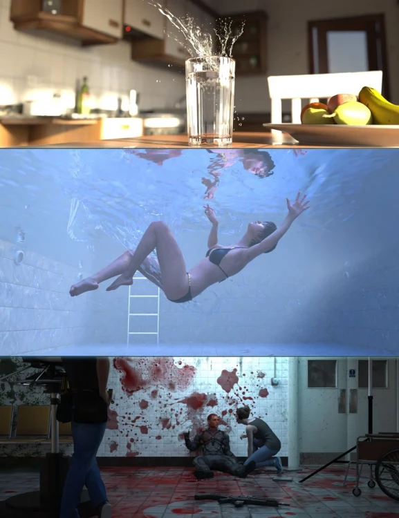 Iray Fluid Decals › daz studio