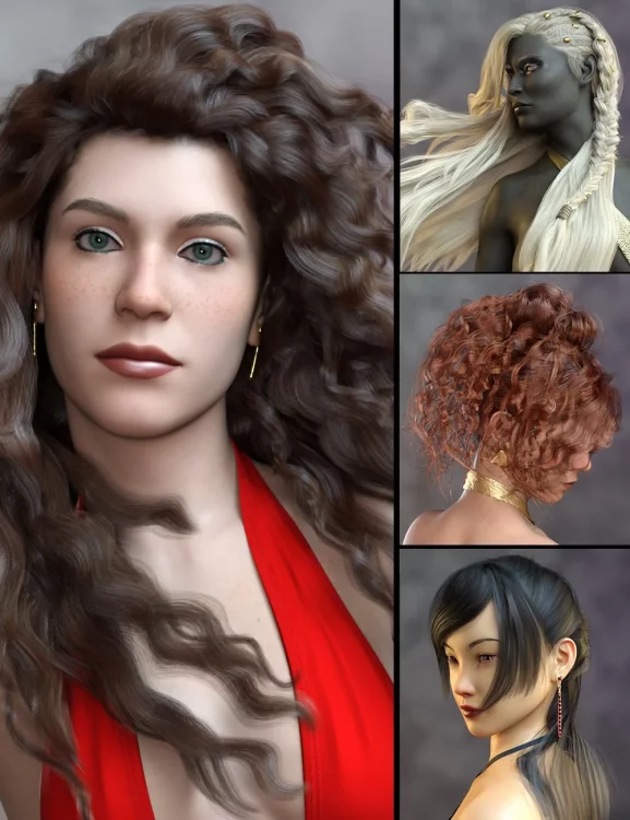 AB Natural Hair Shaders › daz studio