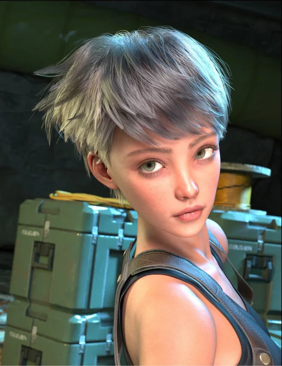 dForce Strand-Based FE Chic Layered Short Hair for Genesis 9 › daz studio