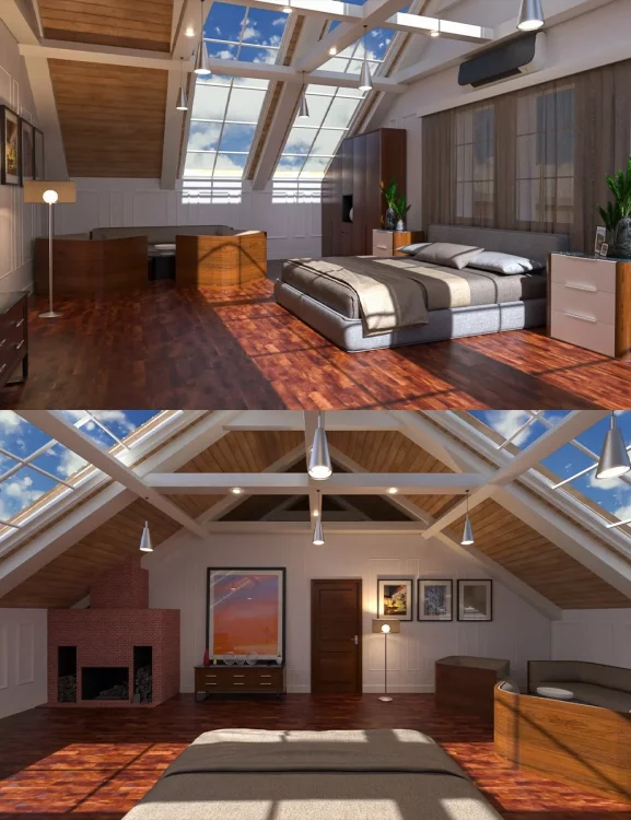 Attic Apartment › daz studio