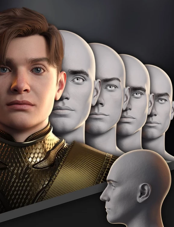 Head Shapes Vol.1 Masculine for Genesis 9 › daz studio