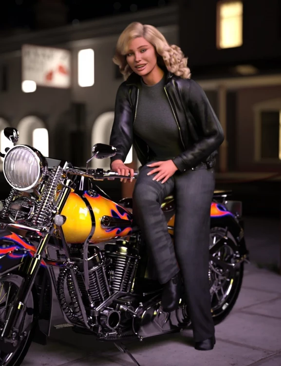 dForce 50s Rebel Outfit for Genesis 9 › daz studio