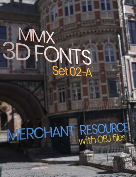 MMX 3D Fonts 02-A Merchant Resource › daz studio