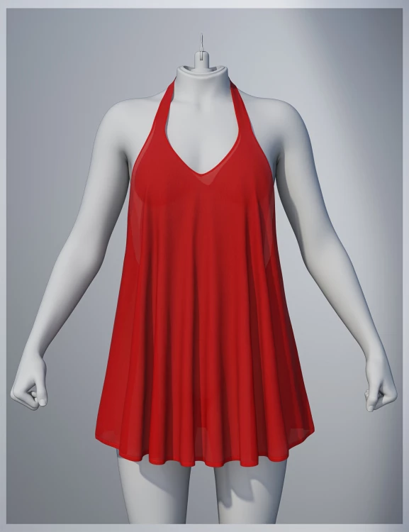 dForce SU Simple Slip Dress for Genesis 9 › daz studio