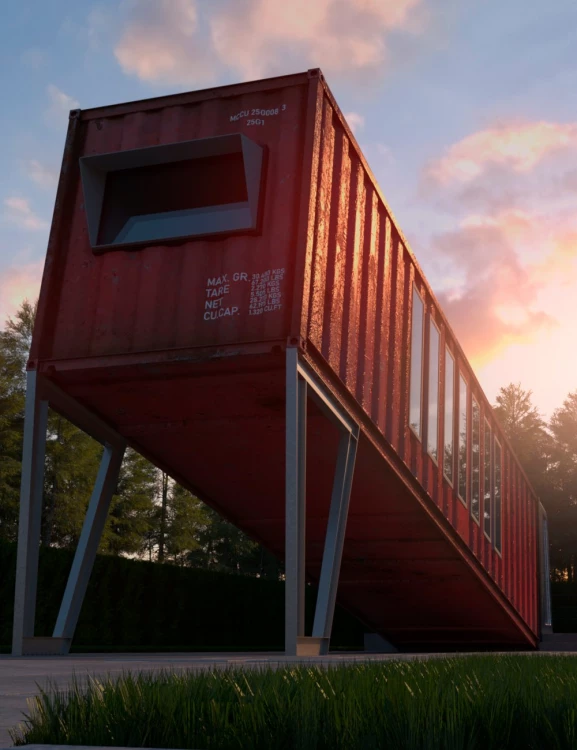 Evergreen Container House › daz studio