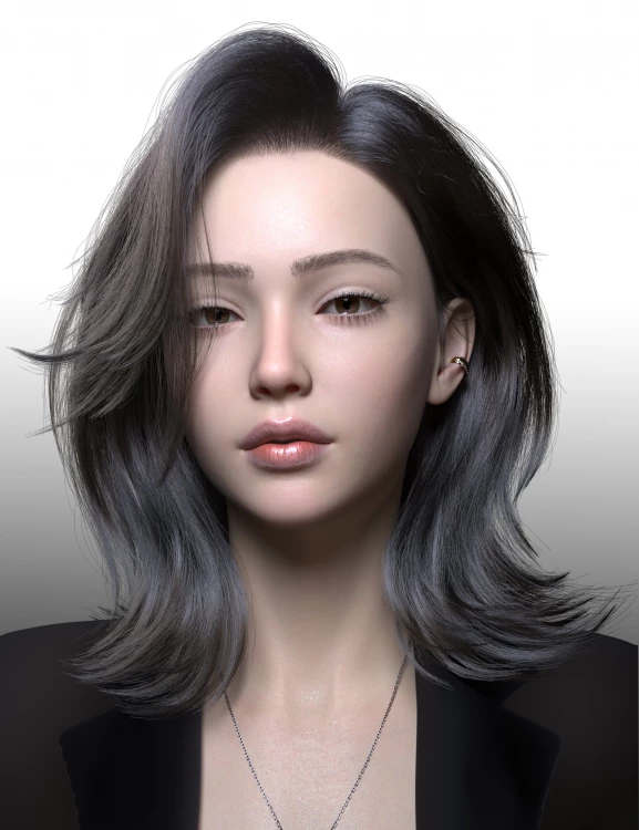 dForce Strand-Based FE Chic Layered Bob Hair for Genesis 9, 8, and 8.1 ...