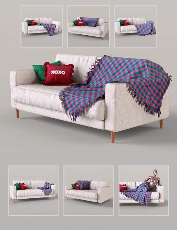 TN Cozy Christmas Sofa › daz studio